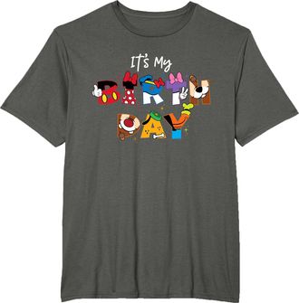 Disney Its My Birthday Mickey Mouse and Friends Letters T-Shirt