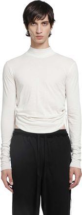 Ann Demeulemeester Lenart Wrinkled Mock Neck Top