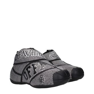 Off-white Mens Black Cotton Sneakers