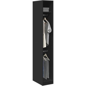 vidaXL Vidaxl - Garde-robe noir 30x50x200 cm bois ding&eacute;nierie