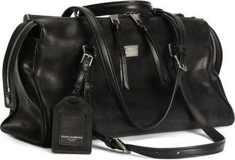 Dolce & Gabbana Womens Victory Shoulder Bag Black Leather Pvc