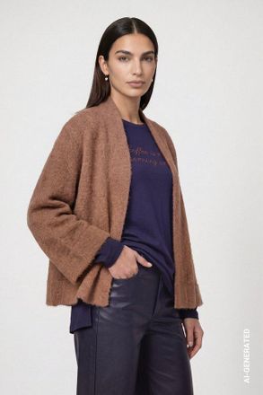 Monari Strickjacke Regular fit mit Rundhalsausschnitt