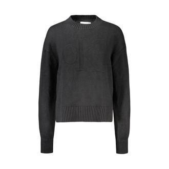 Calvin Klein Schwarzer Baumwollpullover | Baumwollpullover - - Knitwear - Damen - Schwarzk - XL
