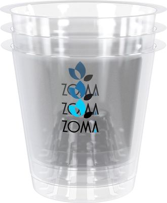 Zoma Set mit 3 transparenten Orchideent&ouml;pfen mit erh&ouml;htem Boden, Orchideent&ouml;pfe aus Kunststoff mit Bel&uuml;ftungsl&ouml;chern, ideal f&uuml;r die Pflege von Orchideen, h