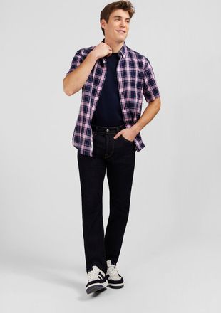 Eden Park Jean Bleu Marine En Coton Extensible