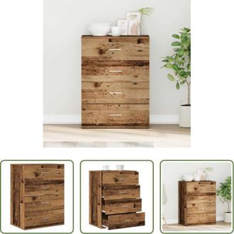 vidaXL vidaXL Schubladen - Sideboard mit Schubladen Altholz 60 x 39 x 80 cm Holzwerkstoff