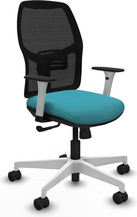 Piqueras y Crespo Alfera Stuhl mit Armlehnen, h&ouml;henverstellbare Lendenwirbelst&uuml;tze, ausgestattet mit Sincro 4 Positionen und Schneideschaum, mit Rollen 65 mm Nylon, Sch