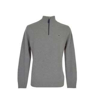 Lacoste Premium Woll-Jersey-Pullover - - Sweatshirts & Hoodies - Herren - Grau - XS