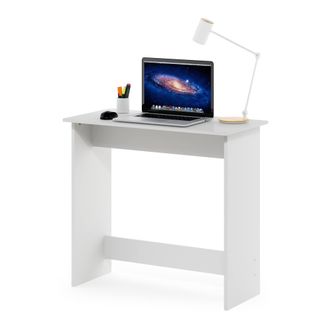 Furinno Simplistic Schreibtisch, Computertisch, PC-Tisch, Bürotisch, Weiß