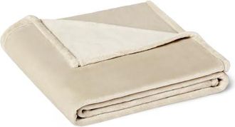Amazon Basics Plaid Polaire, Douce et Chaude, Moelleuse Couverture pour Canap&eacute;, 127 x 152 cm, Beige