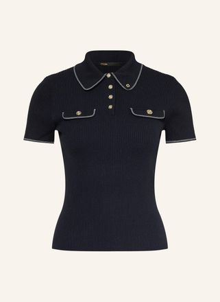 Maje Strick-Poloshirt blau
