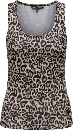 Only Damen Onllone AOP Leo 2-Way S/L Top JRS, Cloud Dancer, Medium