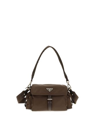 Prada Womens Shoulder Bag Pattina Burnt Recycled Polyamide