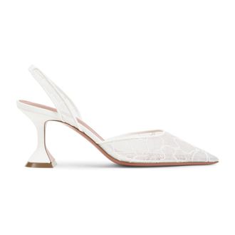 Amina Muaddi Femme, Chaussures, Blanc, Taille: 37 EU Holli Sling