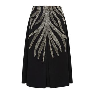 Maliparmi Maliparmi, Femme, Jupes, Noir, Taille: 36 FR Jupe Z&egrave;bre Argent&eacute;e