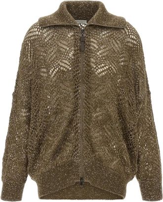 Brunello Cucinelli Damen, Strickwaren, Braun, 2XSGr&ouml;&szlig;e