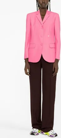 Palm Angels Logo-Embroidered Cotton Blazer - Pink