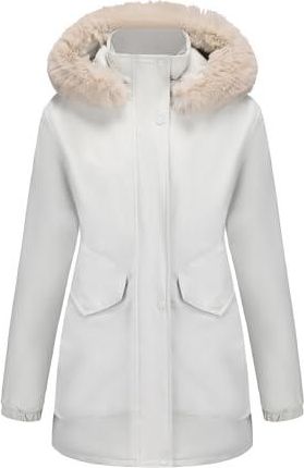 Generic Parka Longue Femme Doudoune Longue Oversize Femme Veste En Coton Et Laine Pour Style Hiver 2025 à Avec Un Col En Peluche Veste Courte Chic Vetement Hi