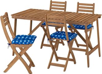 IKEA ASKHOLMEN Tisch+4 Klappst&uuml;hle/au&szlig;en