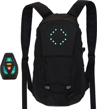 Generico Fahrradrucksack, Signalrucksack, reflektierend, mit Lichtsteuerung, wasserdicht, f&uuml;r Radfahren, per USB wiederaufladbar, f&uuml;r Nachtfahrten, Zubeh&ouml;r