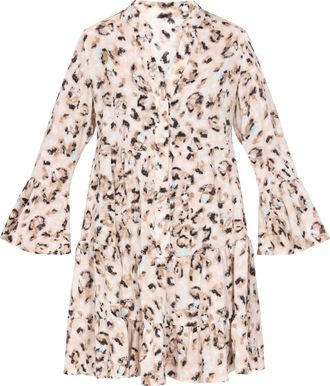 Faina Kleid Frauen mehrfarbiges Beige