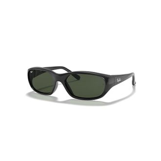 Ray-Ban Daddy-o Sonnenbrillen Schwarz Fassung Gr&uuml;n Glas 59-17