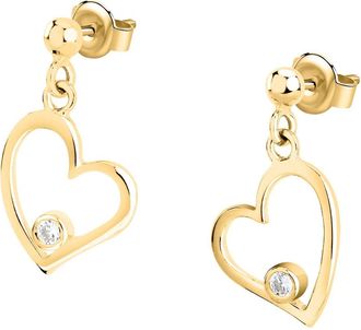 Cleor Boucles doreilles en argent 925/1000 et zircon