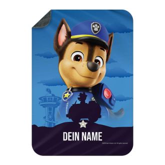 Picanova PAW Patrol Kuscheldecke personalisiert mit Namen - weiche hautfreundliche Pl&uuml;schdecke - perfekt f&uuml;r Kinder - Chase 150x100 cm