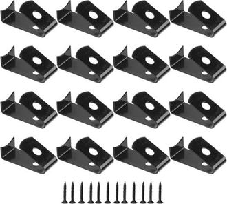 Generic Lot de 12 crochets en m&eacute;tal pour pots de fleurs - Pour jardinage vertical - Noir