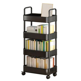 Generic Rollwagen, Rollwagen,Utility Cart auf R&auml;dern - 3/4-lagige Lagerkorb mit Griff und R&auml;dern, multifunktionaler Stauwagen f&uuml;r, Wohnzimmer, Garage