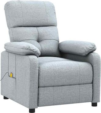 vidaXL Massagesessel Hellgrau Stoff Vidaxl
