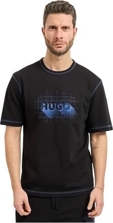 HUGO BOSS Homme, Tops, Noir, Taille: 2XL T-shirt Ligne Bleue