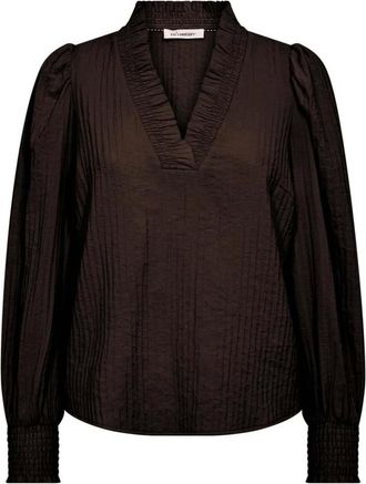 Co'Couture Femme, Blouses et Chemises, Brun, Taille: 40 FR Chemisier V - Marron