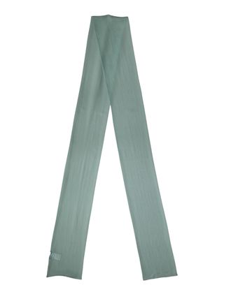 Dolce & Gabbana Womens Teal Silk Sash Wrap Foulard Stole 292cm X 19cm Scarf
