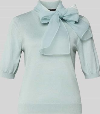 Zero Strickshirt mit Schluppe aus Chiffon