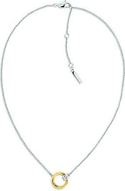 Calvin Klein Collier avec pendentif anneau bicolore