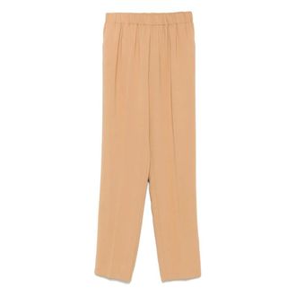 Forte_Forte Essential Stretch Cady Crepe Hose - - Trousers - Damen - Braun - XS