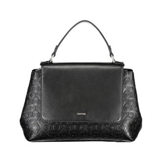 Calvin Klein Femme, Sacs, Noir, Taille: ONE Size Sac &agrave; Main en Polyester Noir avec Bandouli&egrave;re R&eacute;glable