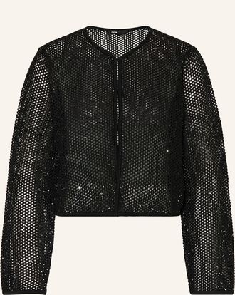 Maje Strickjacke Mit Glitzergarn Und Pailletten schwarz