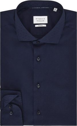 Eterna Unifarbenes Hemd aus Dynamic Cotton mit Kentkragen, Slim Fit in