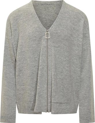 J.W.Anderson Homme, Pulls, Gris, Taille: XS Gilet Zipp&eacute; Ajust&eacute;