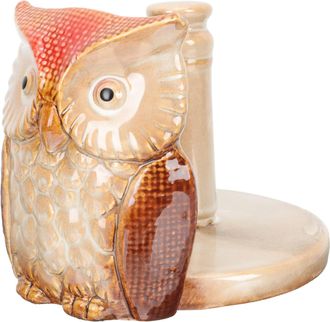 Cabilock Küchenrollenhalter Aus Keramik Mit Eulenmotiv Praktischer Organizer Für Papierrollen Geeignet Für Küche Und Bad Stilvolles Accessoire Für Hause