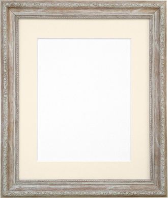 Frames by Post Bilderrahmen aus Holz, mit elfenbeinfarbenem Passepartout, 50,8 x 40,6 cm, für Bildgröße A3 (Kunststoffglas)