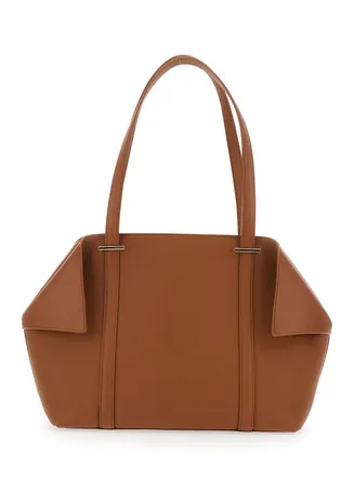 Ferragamo Womens Tote Bag, Brown Leather Calf Bags