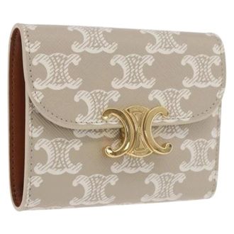Celine Portefeuille Vintage Pre-owned - Femme - Pre-owned - Beige - Taille: ONE Size
