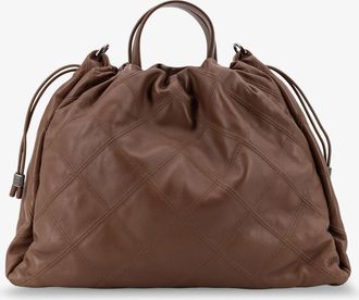 Brunello Cucinelli Mellow quilted leather shopper bag with Monile - BRUNELLO CUCINELLI - gender_Woman