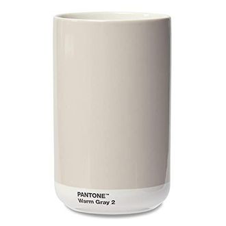Pantone Pantone Porzellan Vase mit Geschenkbox, Jar, dekorative hochwertige Blumenvase, 1 Liter, Warm Gray 2 C
