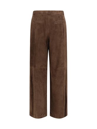 Arma Goat Suede Trousers - Brown