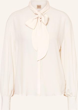 &Eacute;manou &Eacute;manou Schluppenbluse Mit Seide weiss