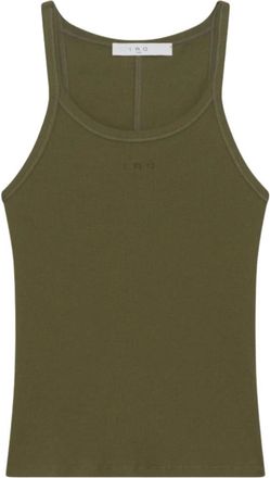 Iro Iro, Femme, Tops, Vert, Taille: 42 FR Débardeur Côtelé Vert Palissa